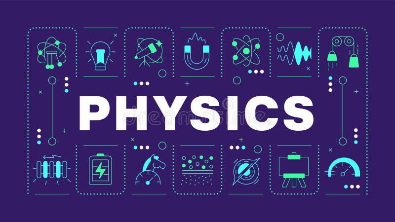 Physics Dark Blue Word Concept Stock Vector - Illustration of vector ...