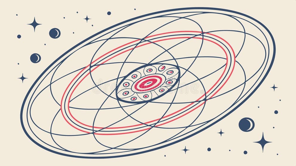 Atomic Orbit Model, Illustrating Science Concept and Physics Diagram ...