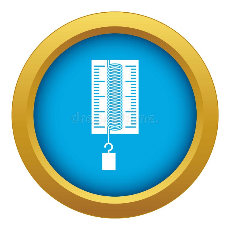 Physics Dynamometer for Laboratory Work Icon Blue Vector Isolated Stock ...