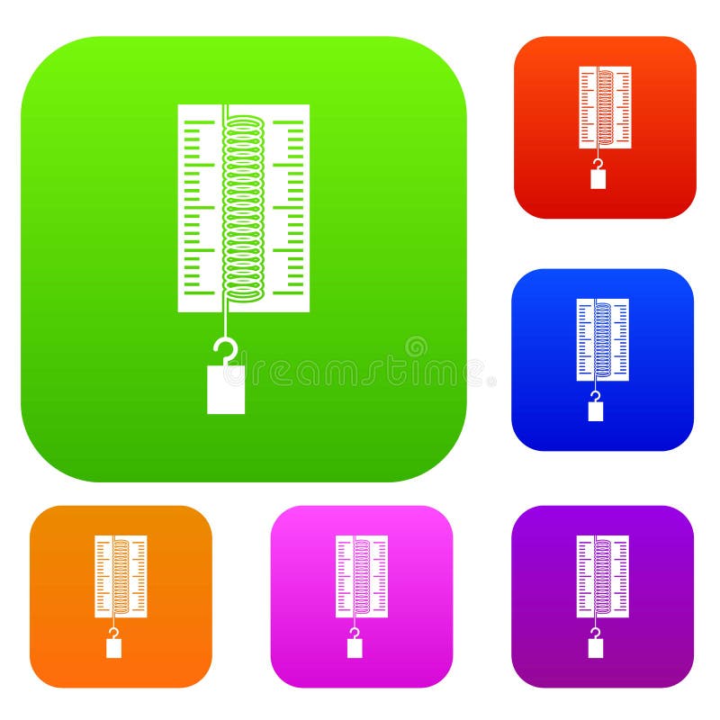 Physics Dynamometer for Laboratory Work Set Color Collection Stock ...