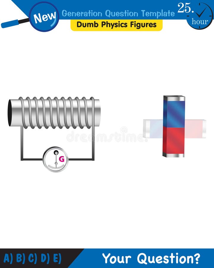 Physics, Electromagnet, Next Generation Question Template Stock ...