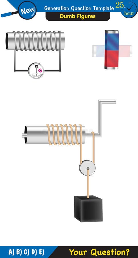 Physics, Electromagnet, Next Generation Question Template Stock ...
