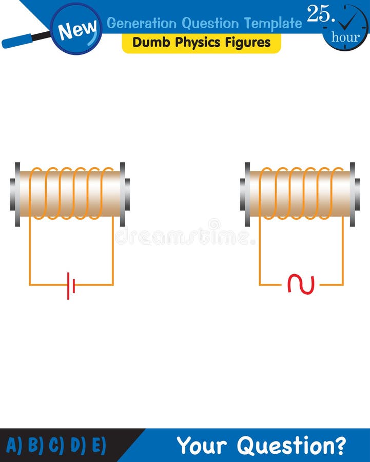 Physics, Electromagnet, Next Generation Question Template Stock ...