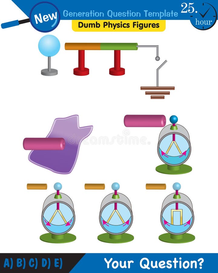 Physics, Electromagnet, Next Generation Question Template Stock ...