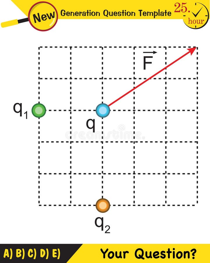 Physics, Electromagnetic Field, Next Generation Question Template Stock ...