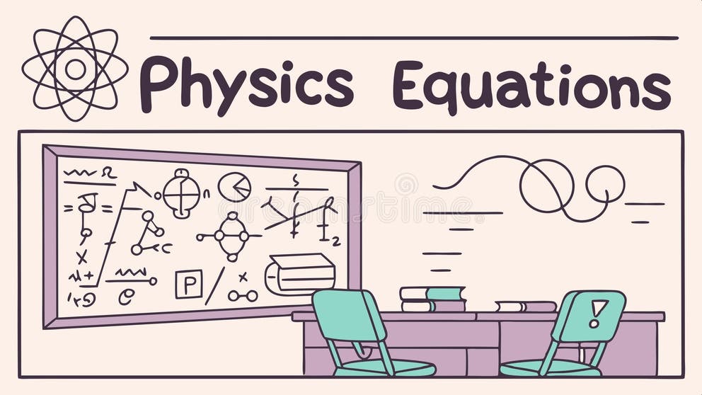 Physics Equations Blackboard, Science Education Study Icon Vector ...