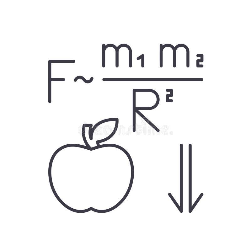 Physics Formula Line Icon, Outline Symbol, Vector Illustration, Concept ...