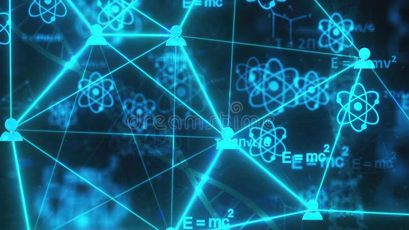 Physics Formulas with Connection Icons Stock Illustration ...