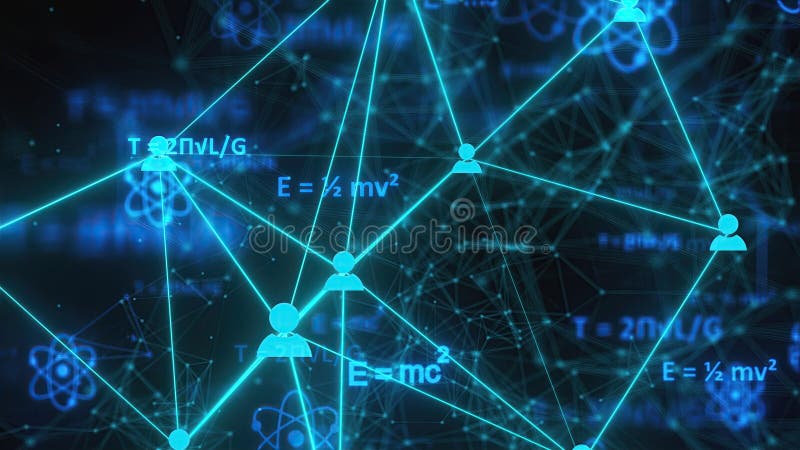 Physics Formulas with Connection Icons Stock Illustration ...