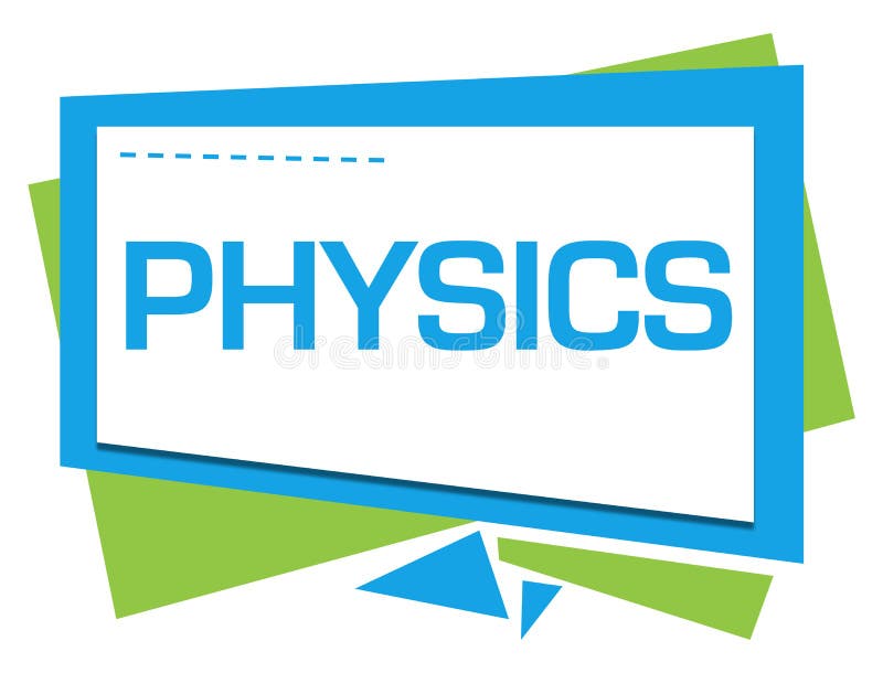 Physics Green Blue Squares Triangles Text Stock Illustration ...