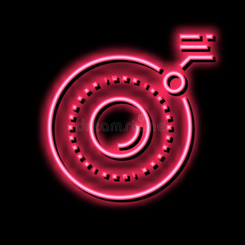 Physics Hydrogen Neon Glow Icon Illustration Stock Vector ...