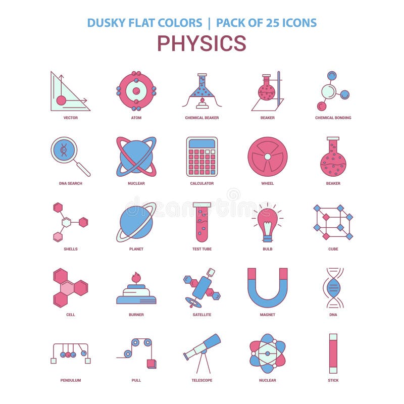 Vintage Physics Icon Set - 25 Flat Line Icon Set Stock Vector ... Vintage Physics Icon Set - 25 Flat Line Icon Set Stock Vector ...
