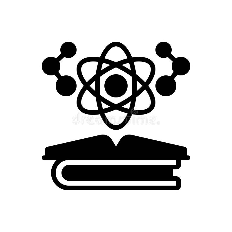 Black Solid Icon for Physics, Knowledge and Education Stock Vector ...