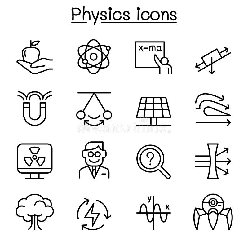 Physics Icon. a Set of Subjects for Designating School Discipline Stock ...