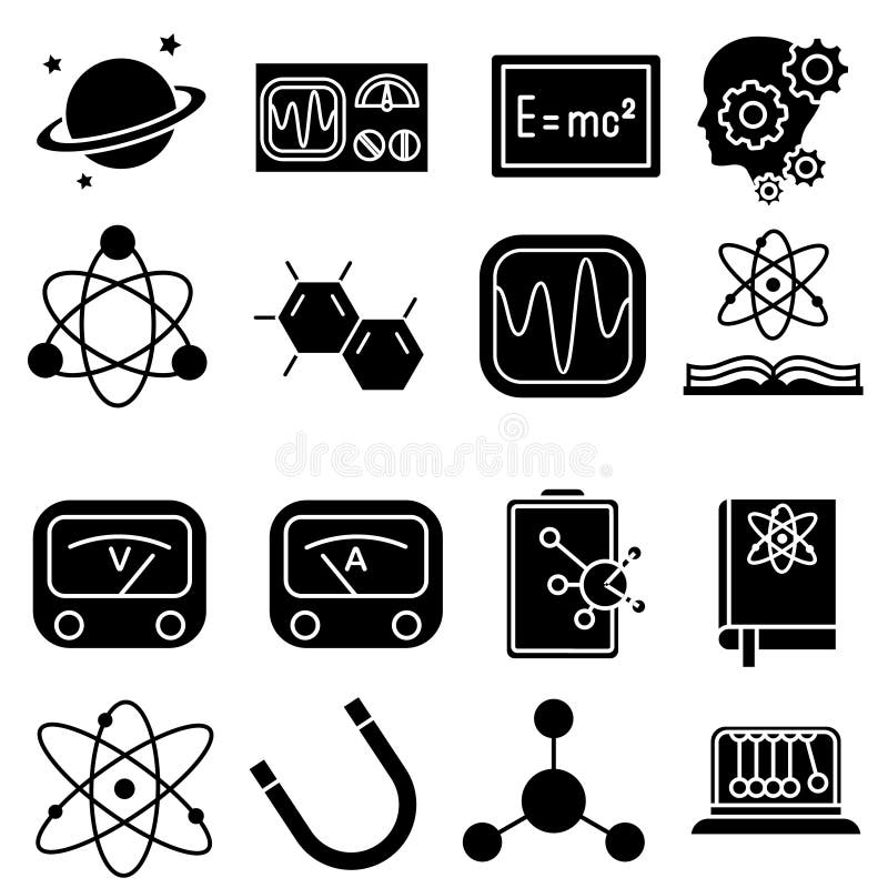 Physics Icon Vector Set. Studies Illustration Sign Collection. Science ...