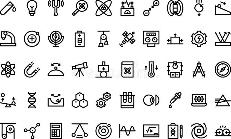 Physics Icons High-Quality Vector Icons Collection with Editable Stroke ...