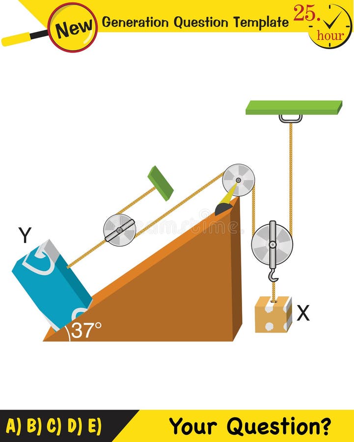 Physics, Inclined Plane, Question Template Stock Illustration ...
