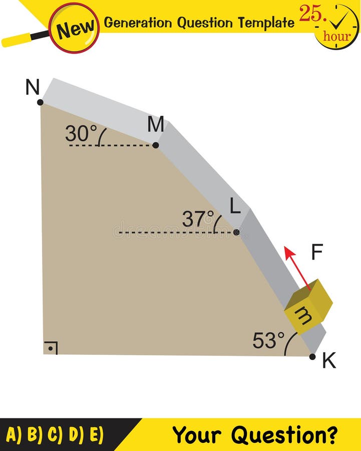 Physics, Inclined Plane, Question Template Stock Illustration ...