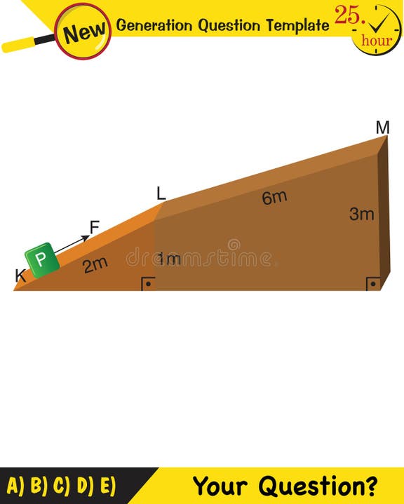 Physics, Inclined Plane, Question Template Stock Illustration ...