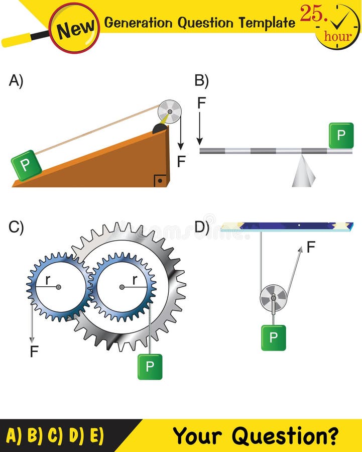 Physics, Inclined Plane, Question Template Stock Illustration ...