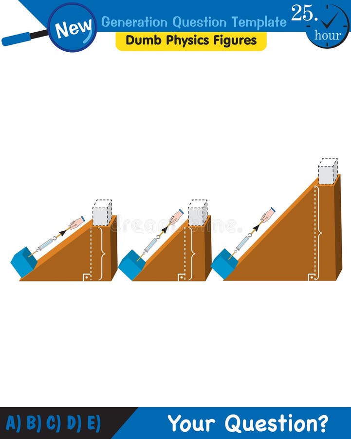 Physics, Inclined Plane, Question Template Stock Illustration ...