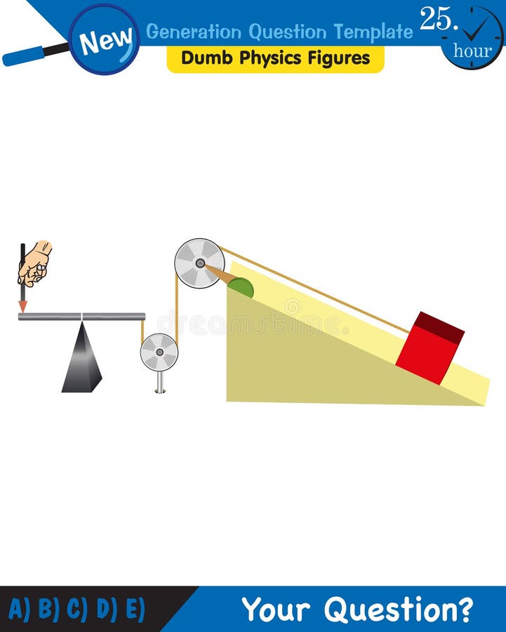 Physics, Inclined Plane, Question Template Stock Illustration ...