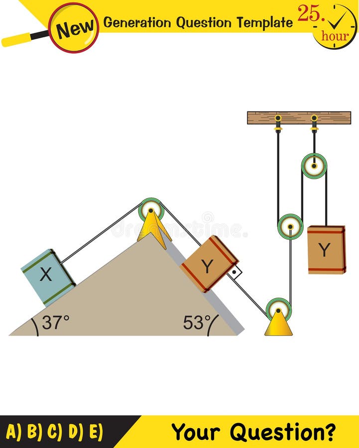 Physics, Inclined Plane, Question Template Stock Illustration ...