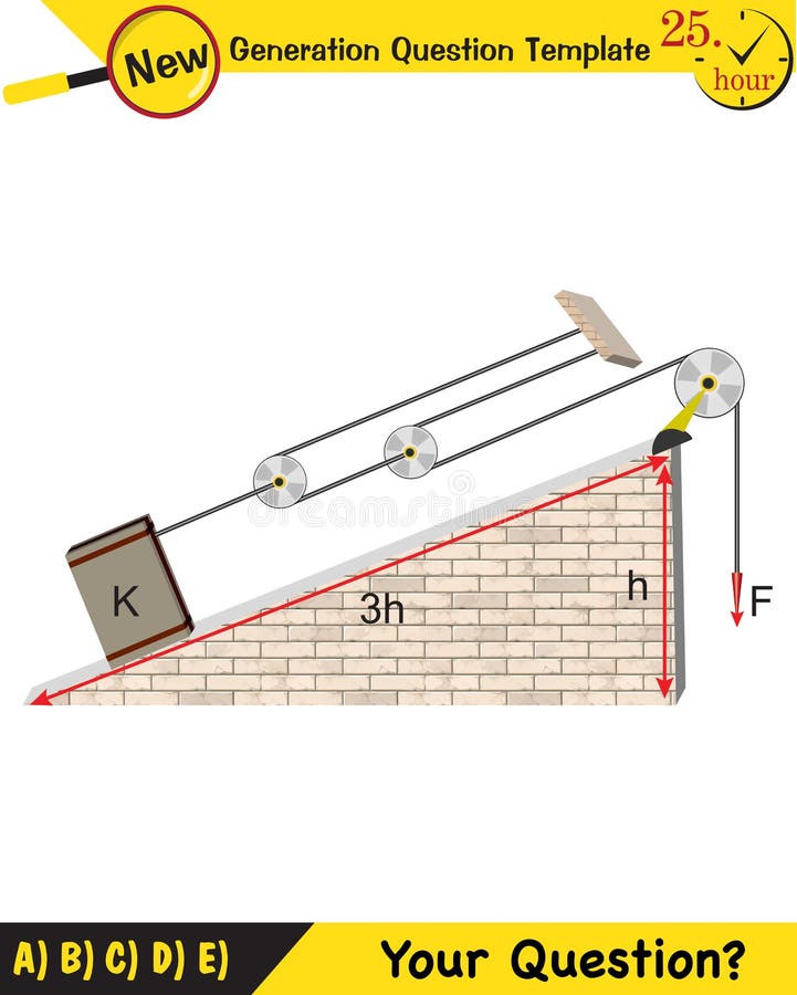 Physics, Inclined Plane, Question Template Stock Illustration ...