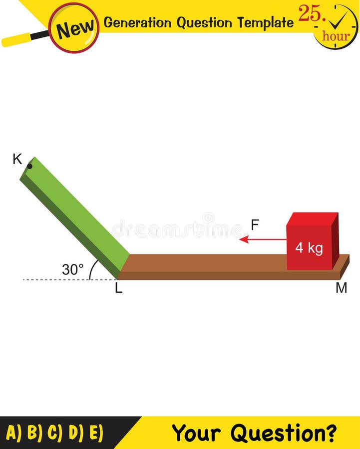 Physics, Inclined Plane, Question Template Stock Illustration ...