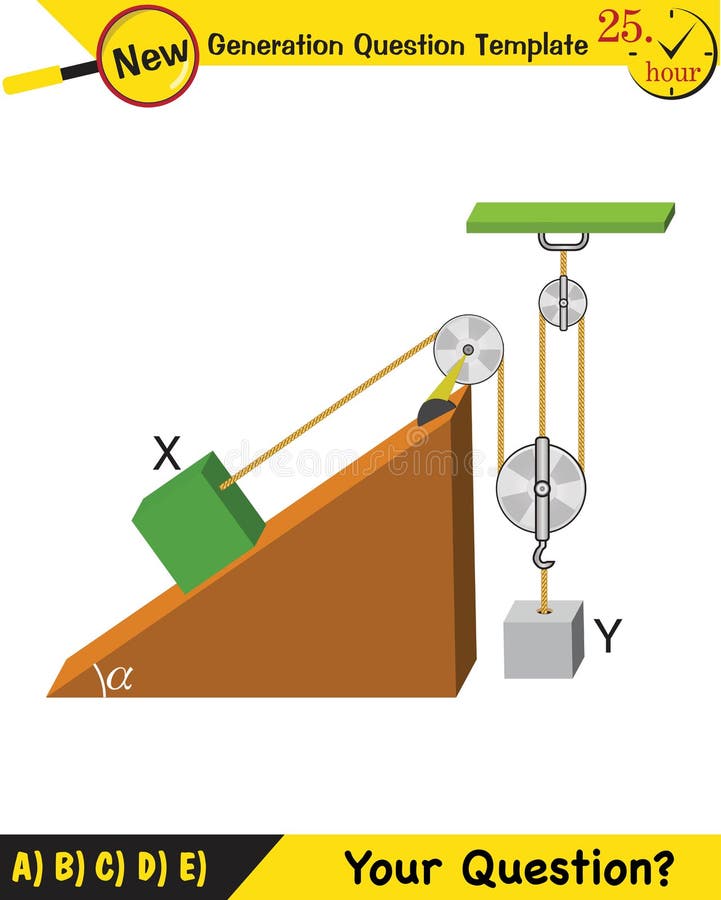 Physics, Inclined Plane, Question Template Stock Illustration ...