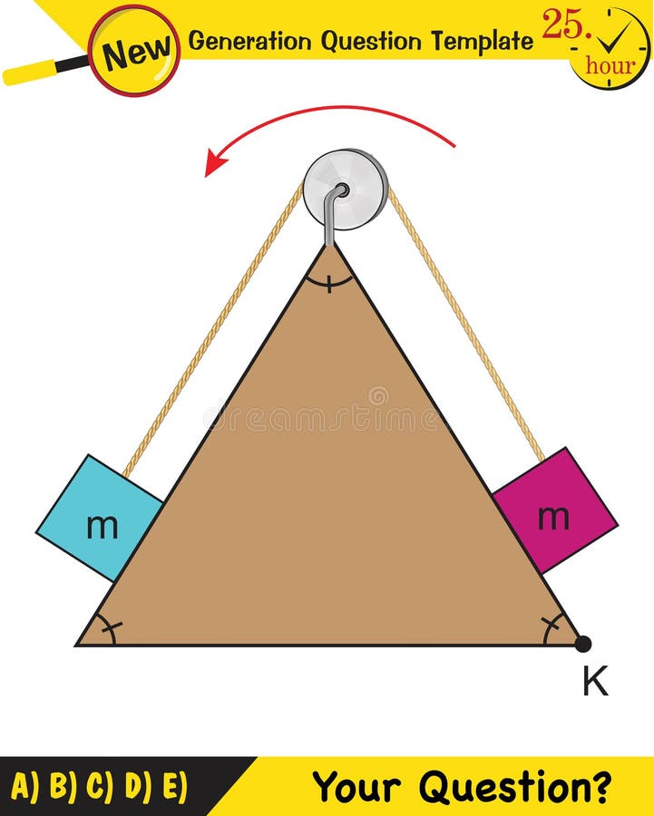 Physics, Inclined Plane, Question Template Stock Illustration ...