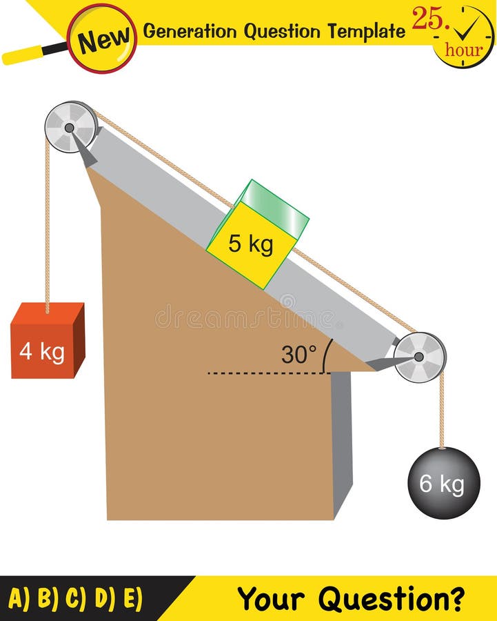 Physics, Inclined Plane, Question Template Stock Illustration ...