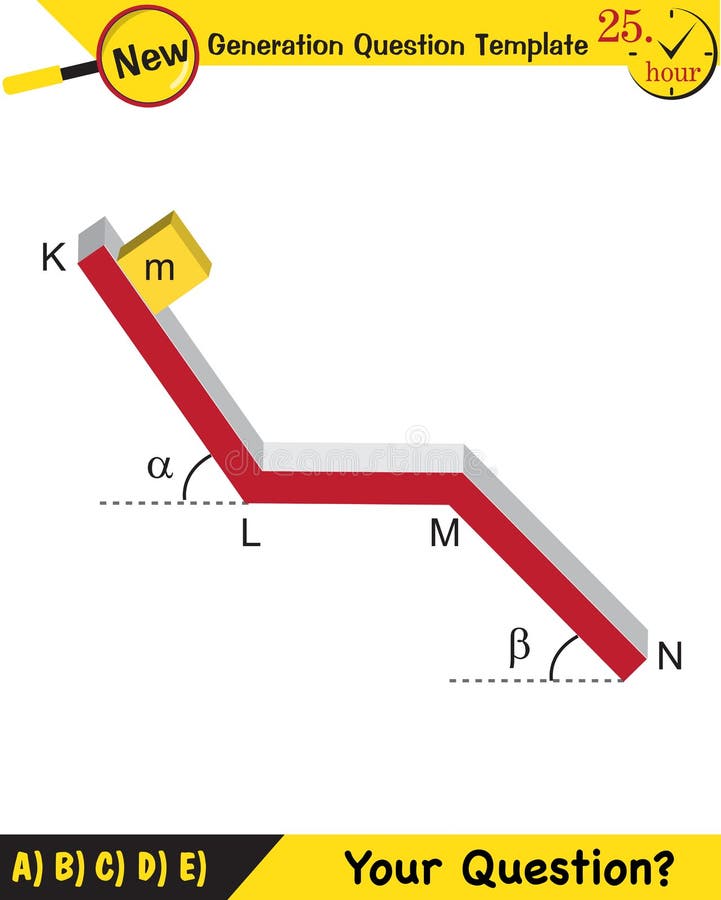 Physics, Inclined Plane, Question Template Stock Illustration ...