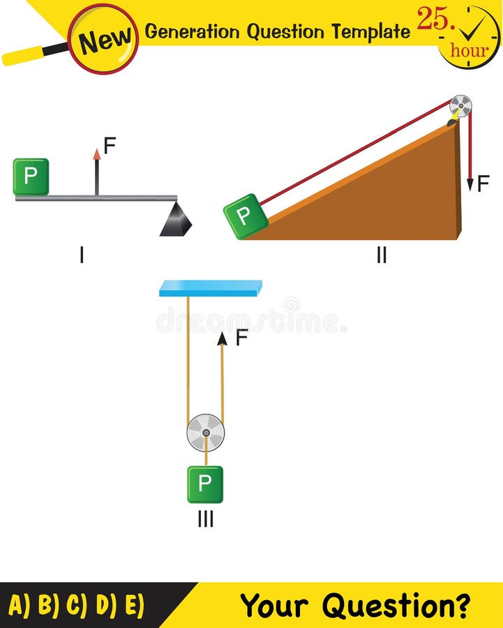 Physics, Inclined Plane, Question Template Stock Illustration ...