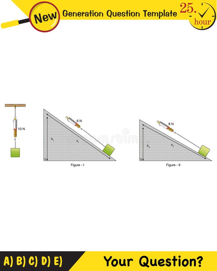 Physics, Inclined Plane, Question Template Stock Illustration ...