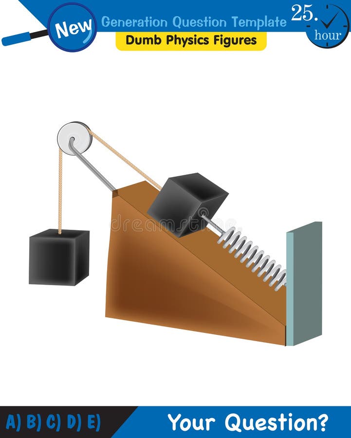 Physics, Inclined Plane, Question Template Stock Illustration ...