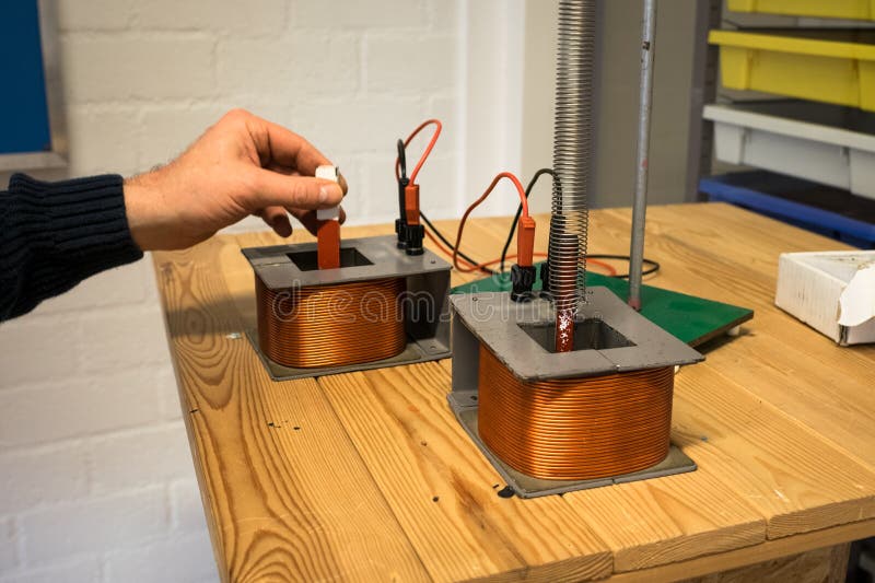 Electrical Experiment in Physics Laboratory. Electrical Circuit with ...