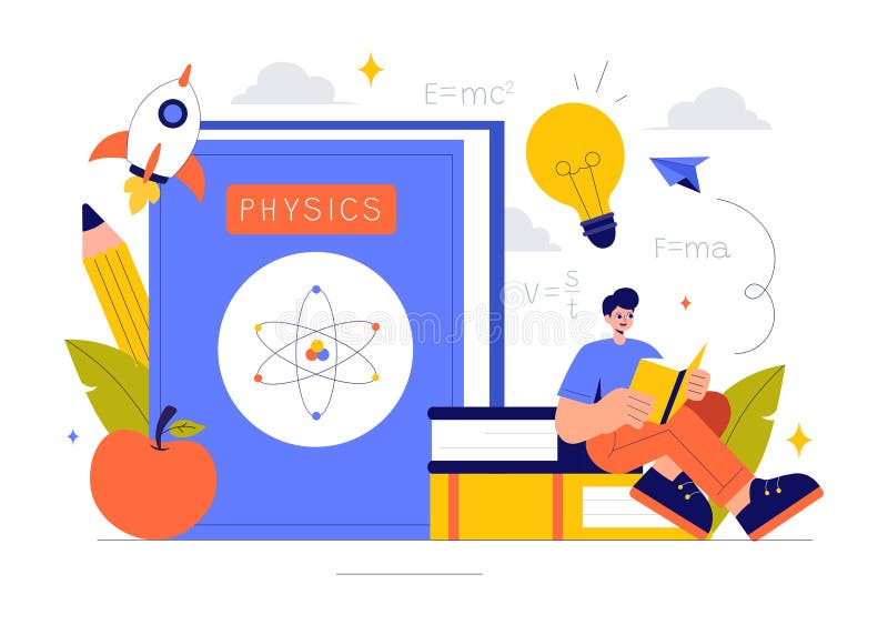 Physics Learning Vector Illustration Featuring Students Exploring ...
