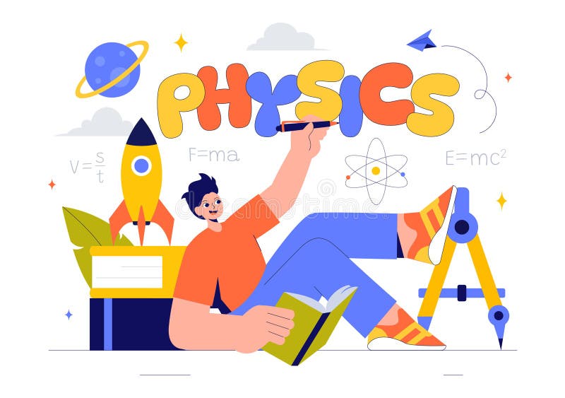 Physics Learning Vector Illustration Featuring Students Exploring ...