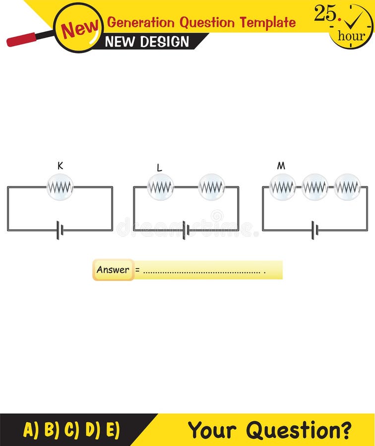 Physics Lecture Notes Simple Electrical Circuits Next Generation Question Template Stock
