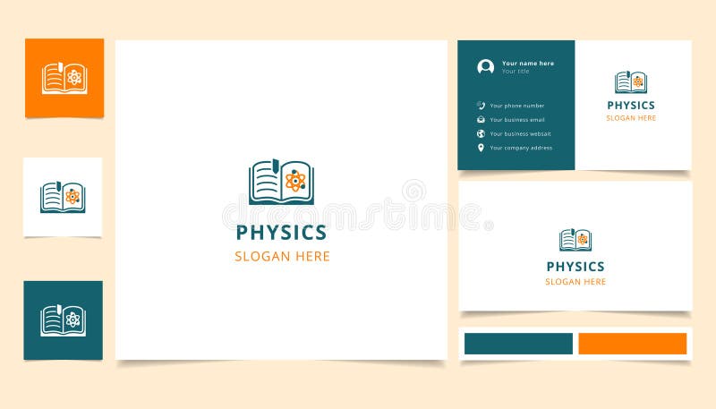 Physics Logo Design with Editable Slogan. Branding Book and Business ...