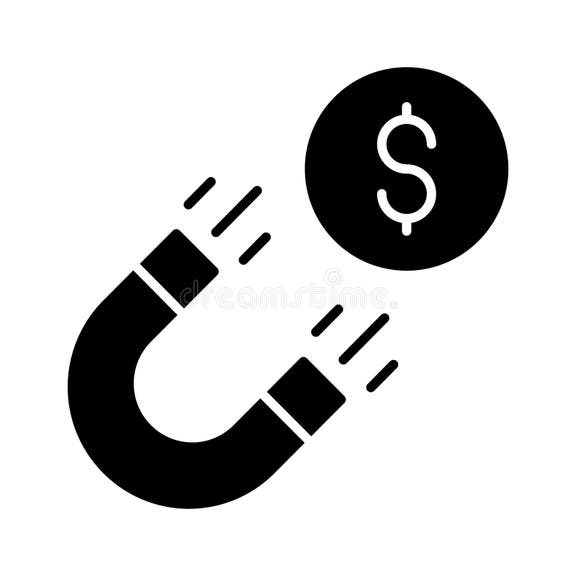 Physics Magnet Icon in Trendy Style, Scalable Vector of Attraction ...