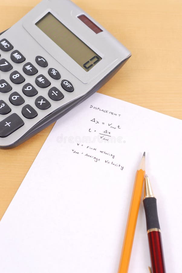 Physics Math Equation stock image. Image of homework - 19850489