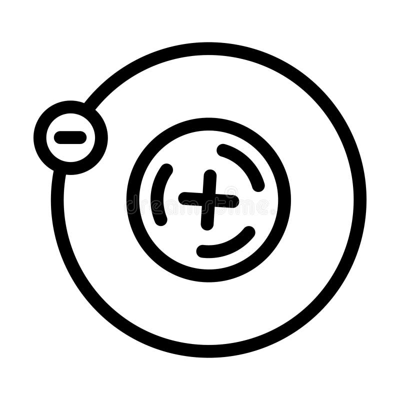 Physics Molecular Structure Line Icon Vector Illustration Stock Vector ...