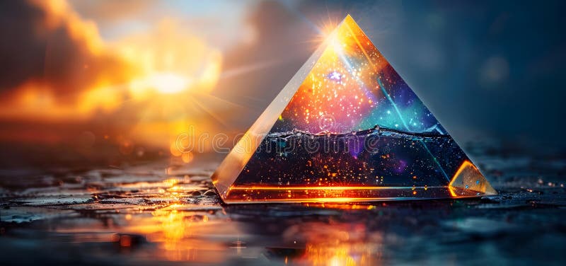 Physics Optical Prism with Refraction Rendering High Quality Photo ...