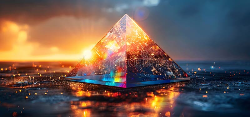 Physics Optical Prism with Refraction Rendering High Quality Photo ...