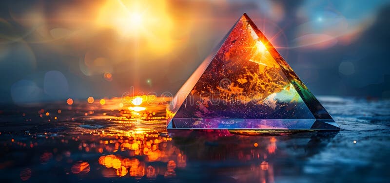 Physics Optical Prism with Refraction Rendering High Quality Photo ...