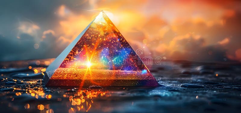 Physics Optical Prism with Refraction Rendering High Quality Photo ...