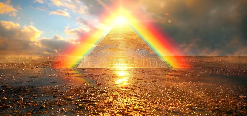 Physics Optical Prism with Refraction Rendering High Quality Photo ...