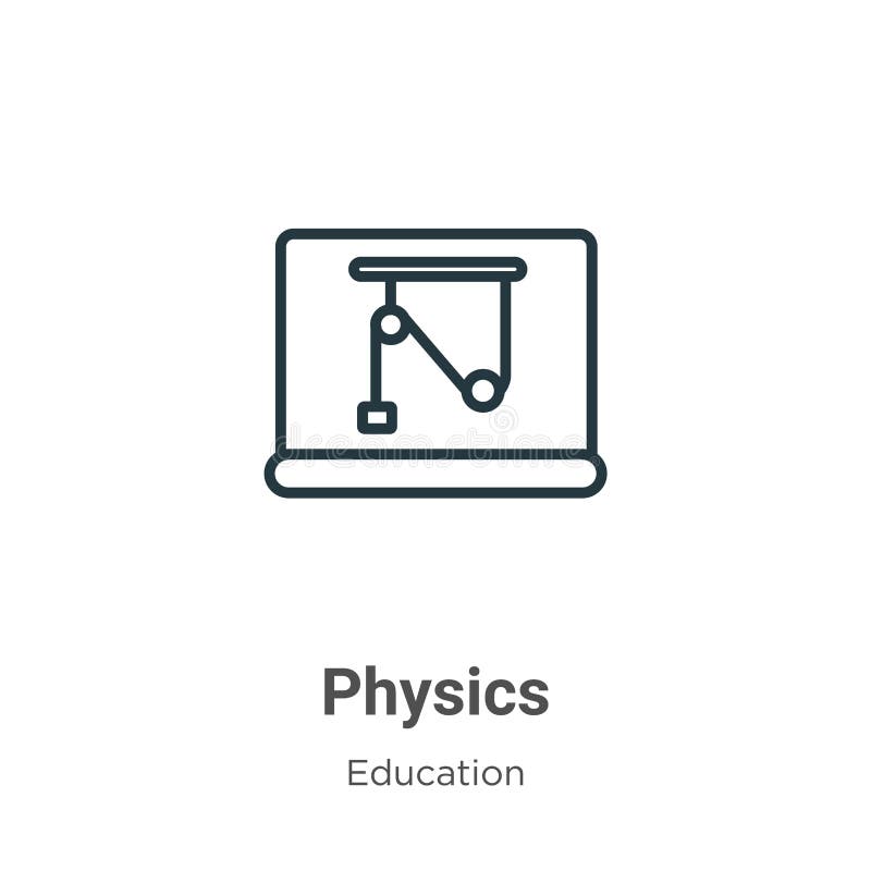Physics Outline Simple Vector Icons Set Stock Vector - Illustration of ...